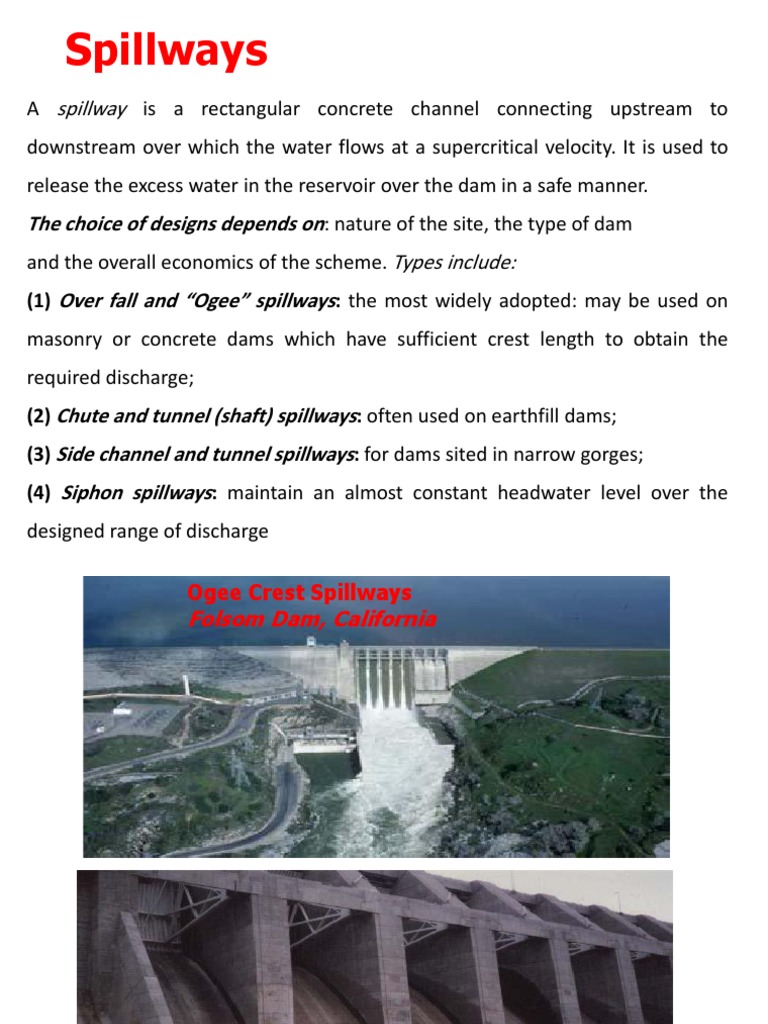 Chapter 6 Spillways Part1 Modified | PDF | Spillway | Dam