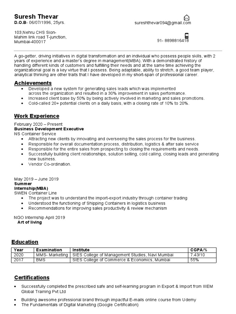 Suresh CV | PDF | Sales | Market (Economics)