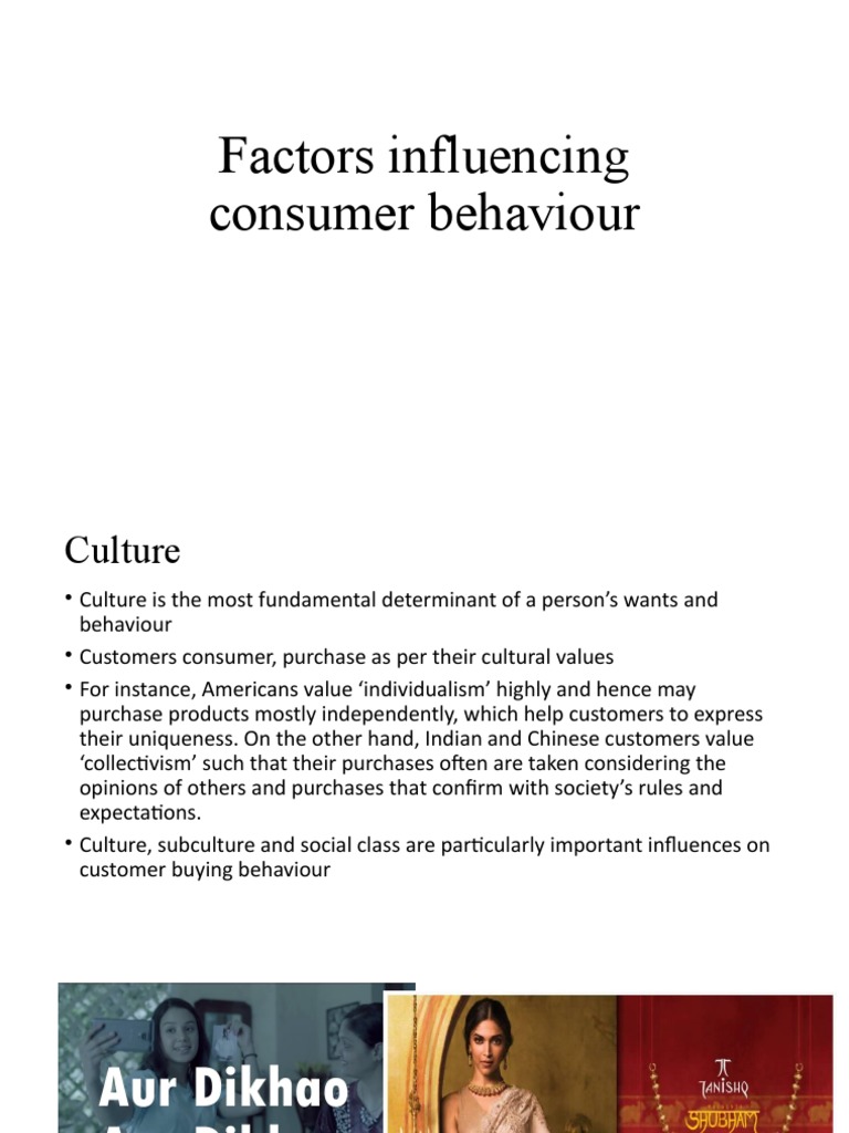 Factors Shaping Consumer Behavior Insights | PDF | Brand | Behavior