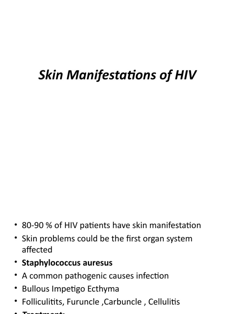 HIV-Related Skin Manifestations | PDF | Infection | Hiv