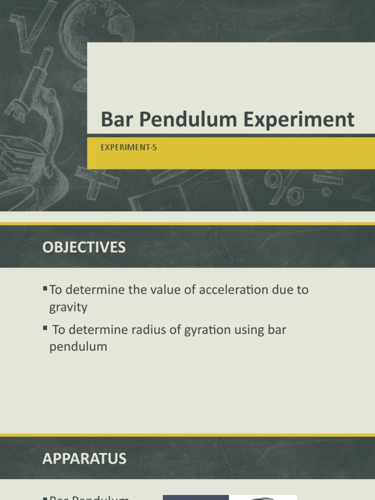 Bar Pendulum Experiment | PDF | Pendulum | Acceleration