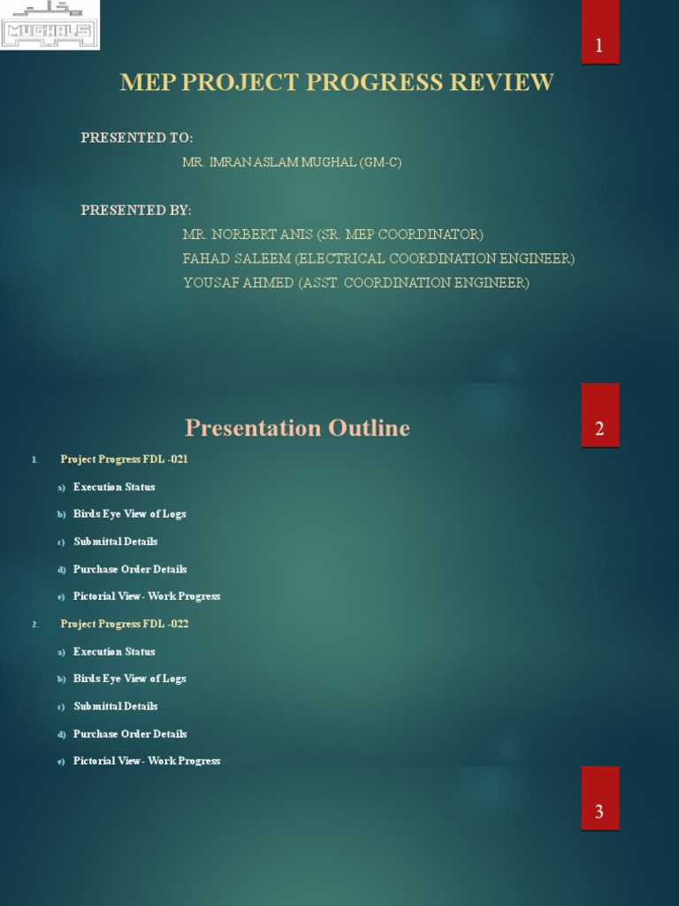 Mep Project Progress Review: Presented To | PDF | Plumbing | Building ...