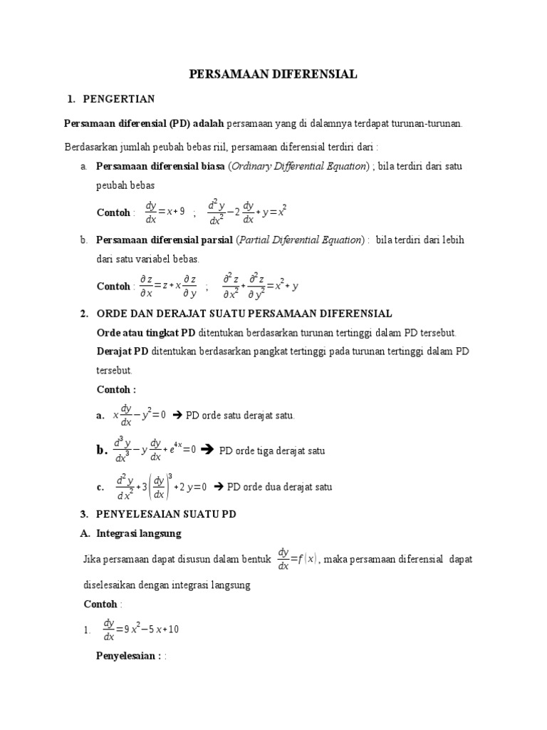 Persamaan Diferensial | PDF