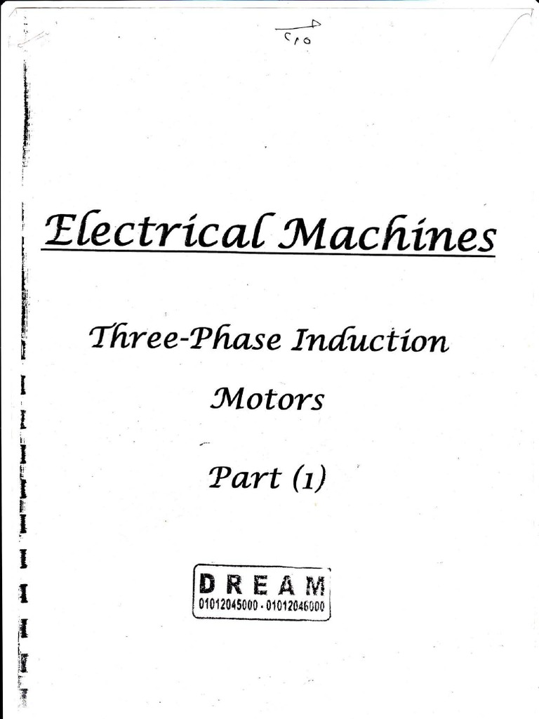1 Three Phase Induction Motor p1 | PDF | Electric Motor | Electrical ...