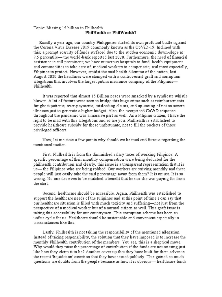 Filipinos Demand PhilHealth Accountability | PDF | Political Corruption ...
