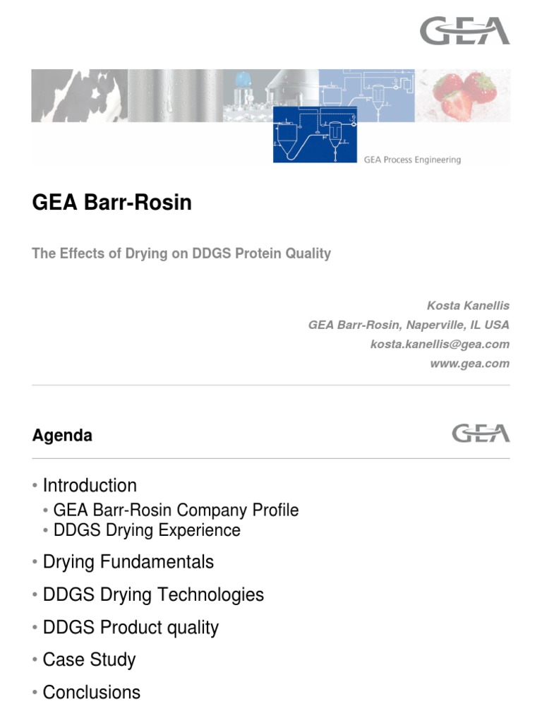 The Effects of Drying On DDGS Protein Quality | PDF | Clothes Dryer ...