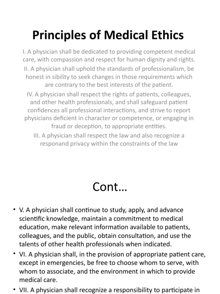 Principles of Medical Ethics New | Download Free PDF | Medical Ethics ...