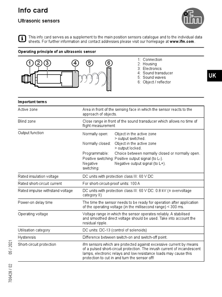 Ultrasonic Sensors: Operating Principle of An Ultrasonic Sensor | PDF ...
