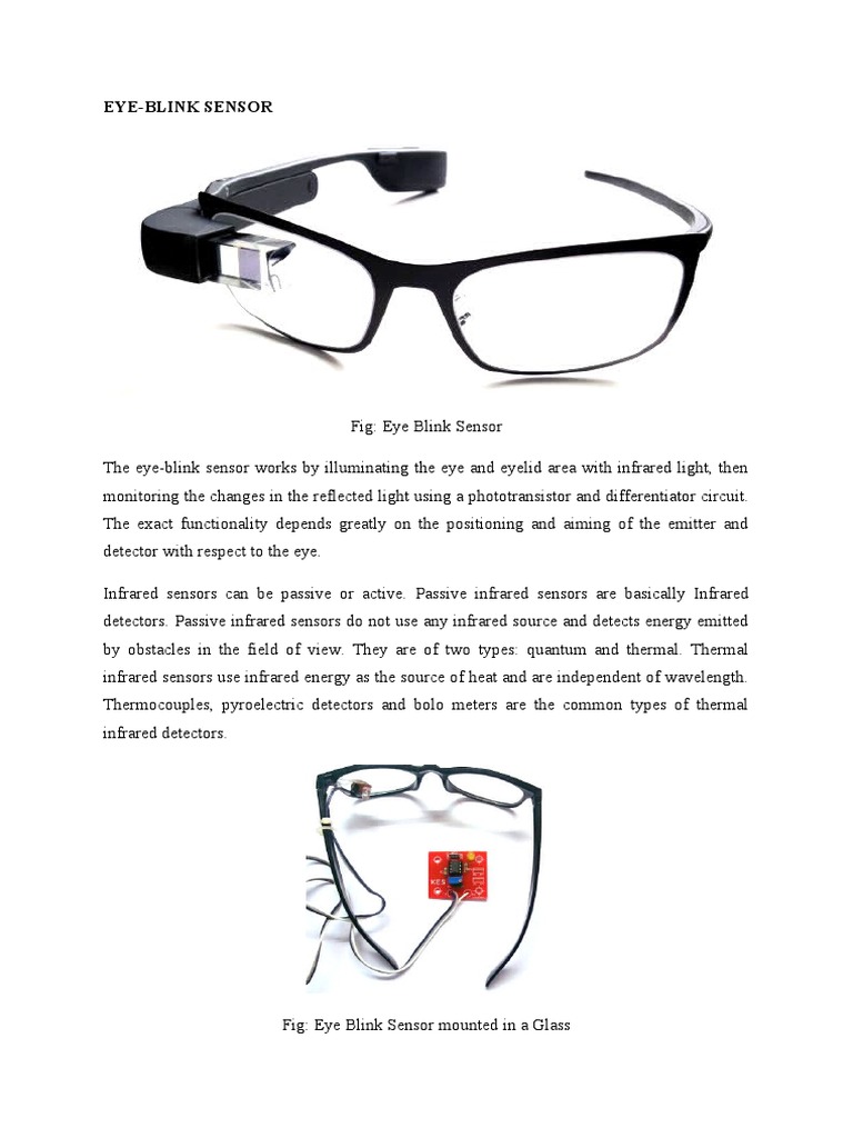 Eye Blink Sensor | PDF | Infrared | Sensor