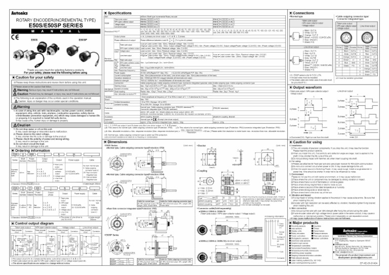 Autonics E508 Encoder | PDF