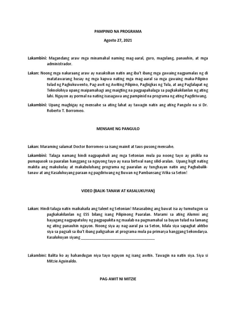 Pampinid Na Programa | PDF