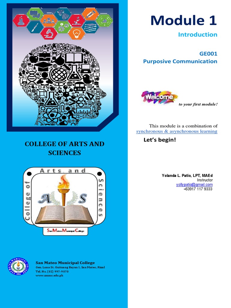 Module 1: Purposive Communication Basics | PDF | Communication ...