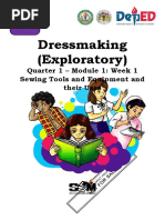 TLE7 HE Dressmaking Q1 Mod2 Identifying-Sewing-Tools-And-Equipment v3 | PDF | Scissors | Sewing