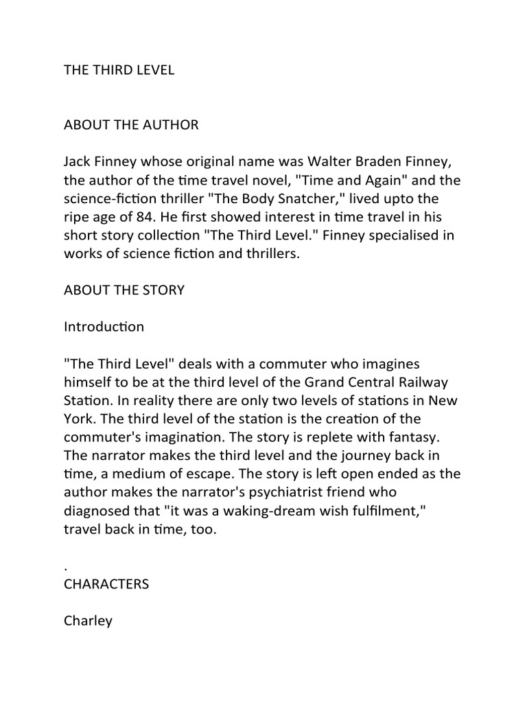 The Third Level | PDF