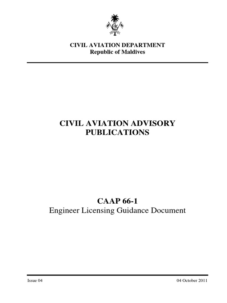 Caap 66 1 Engineering Licensing Guidance Document | Download Free PDF ...