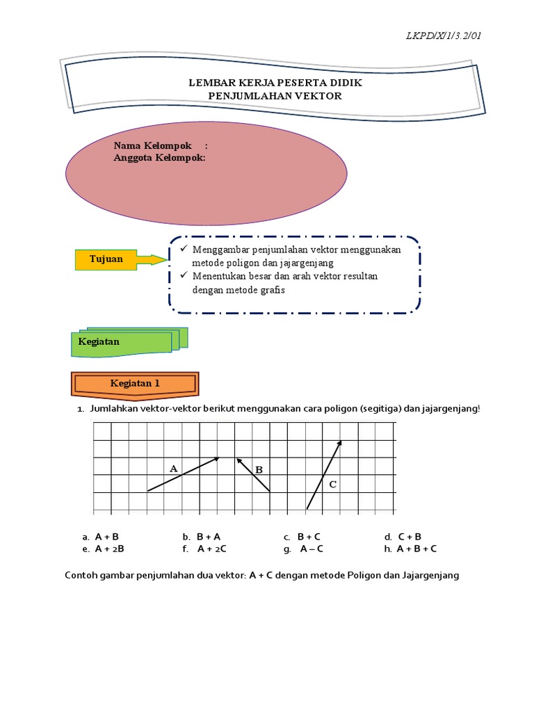 LKS Penjumlahan VEKTOR 01repaired | PDF | Metode & Bahan Ajar