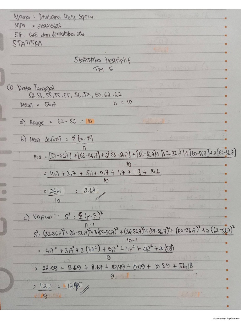 STATISTIKA Deskriptif | PDF