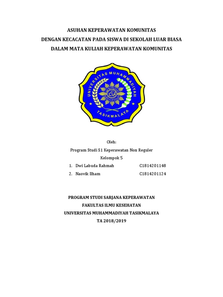 Asuhan Keperawatan Komunitas Kecacatan | PDF