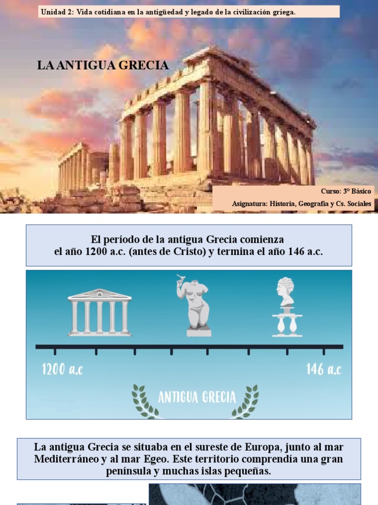 U2-Clase 1 PPT N°1 La Antigua Grecia | PDF | Antigua Grecia | Grecia