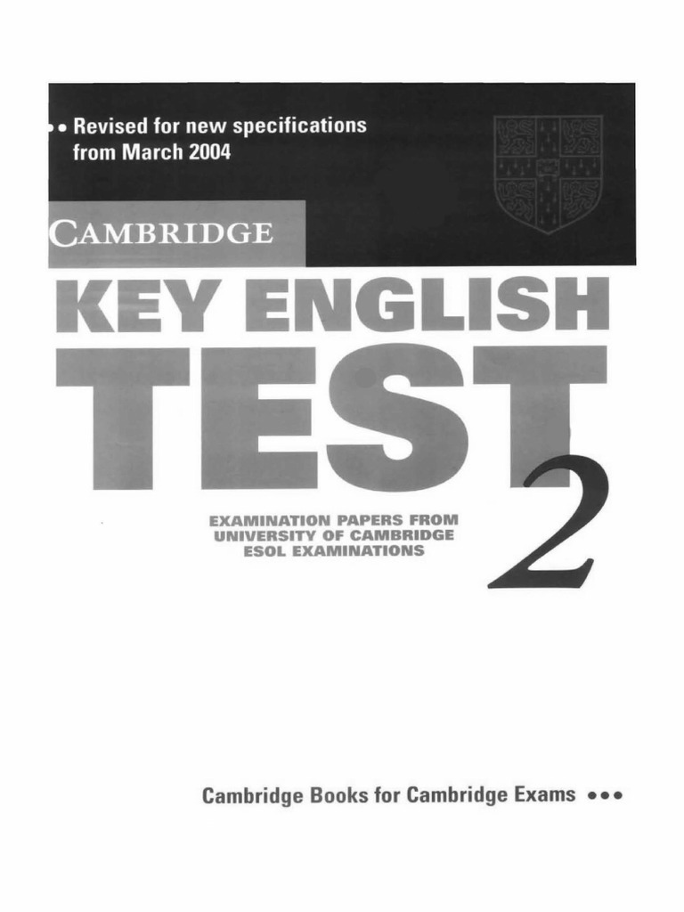 Cambridge KET 2 Book | PDF