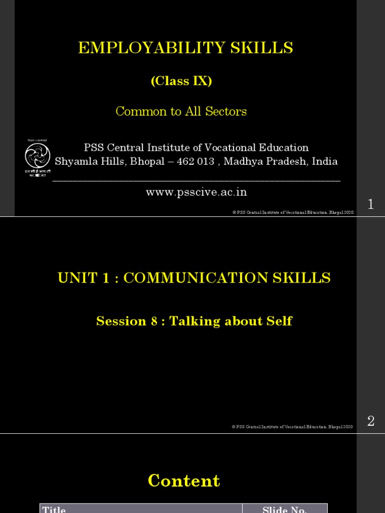 Employability Skills: (Class IX) | PDF | Noun | Linguistic Typology