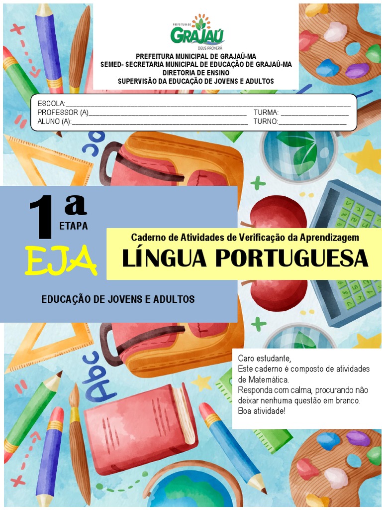 Atividades de Língua Portuguesa EJA | PDF