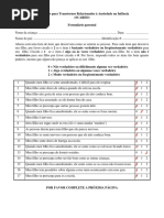 SCARED - Protocolo - 1 | PDF | Transtorno de pânico | Doenças e distúrbios