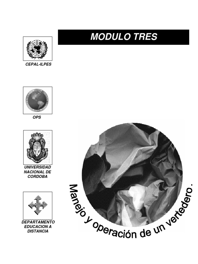 Modulo 3 Manejo y Operacion de Un Vertedero | PDF | Vertedero | Residuos