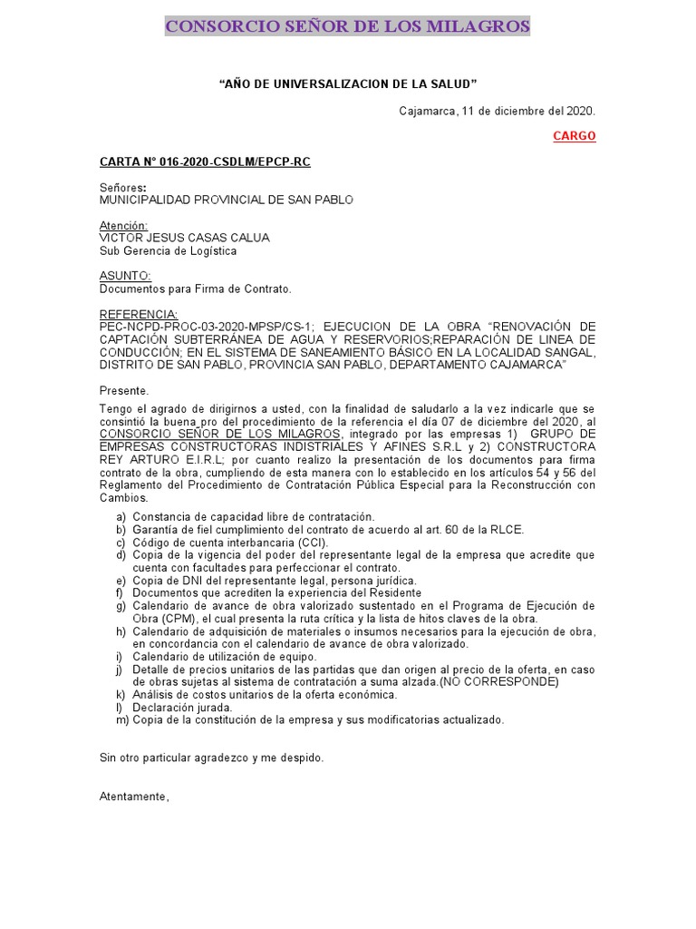 Documentos para Firma de Contrato | PDF