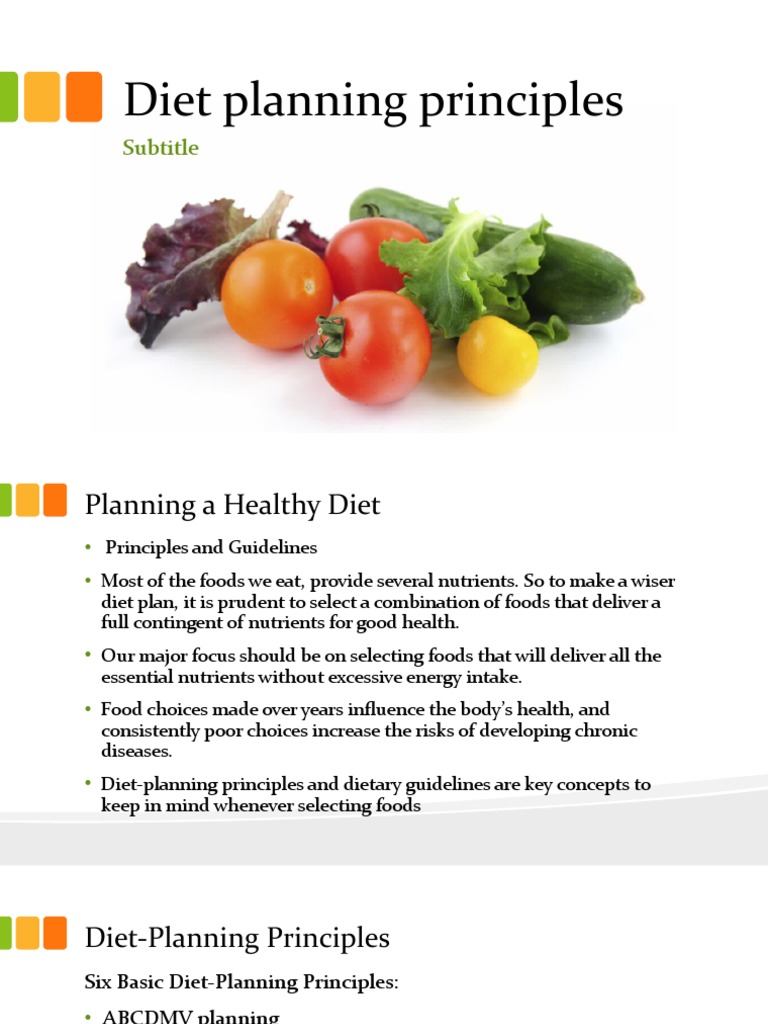 Diet Planning Principles | PDF | Foods | Diet & Nutrition