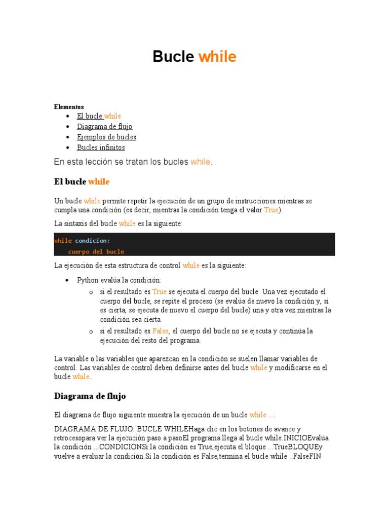 GUIA02 Bucle WHILE Python | PDF | Flujo de control | Ciencias de la ...