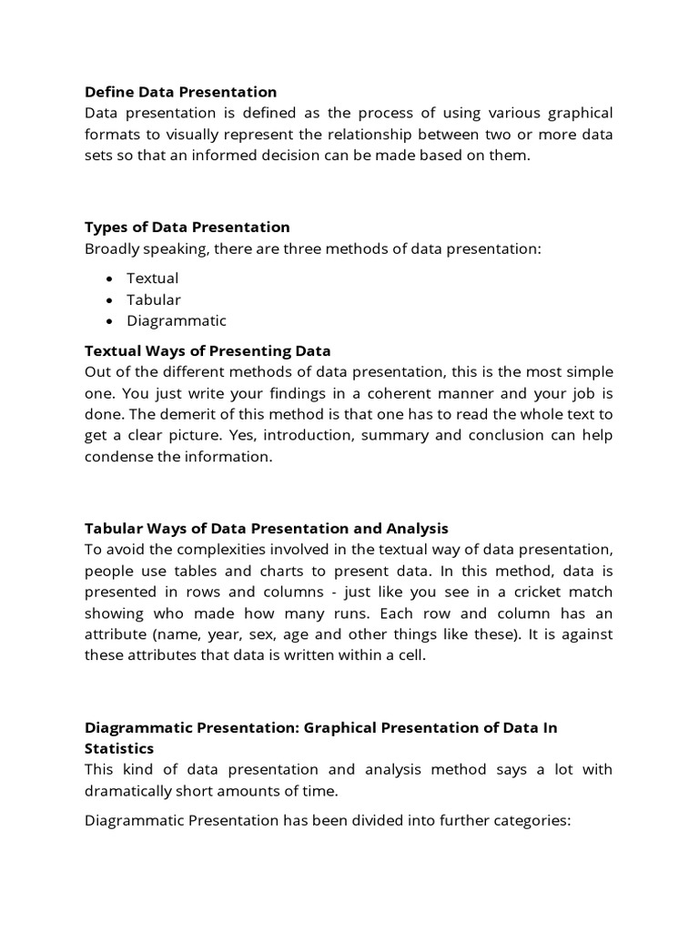 Data Presentation and Analysis | PDF | Data Analysis | Analytics