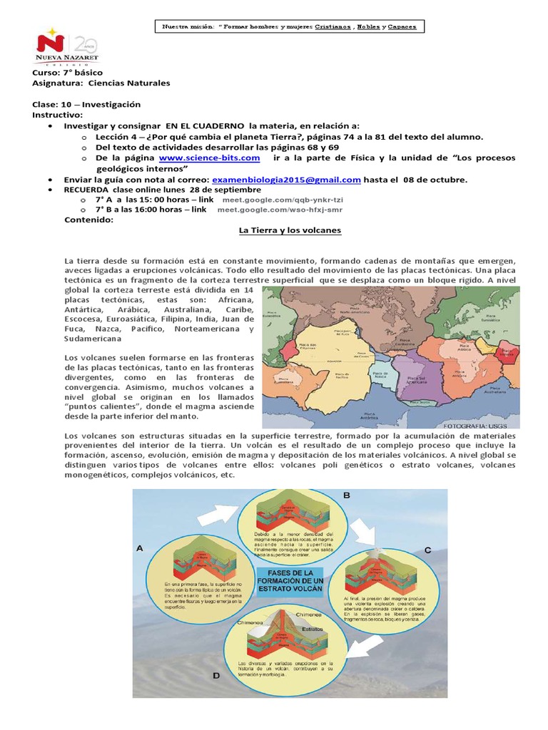 Actividades sobre Placas Tectónicas | PDF | Tierra | Temblores