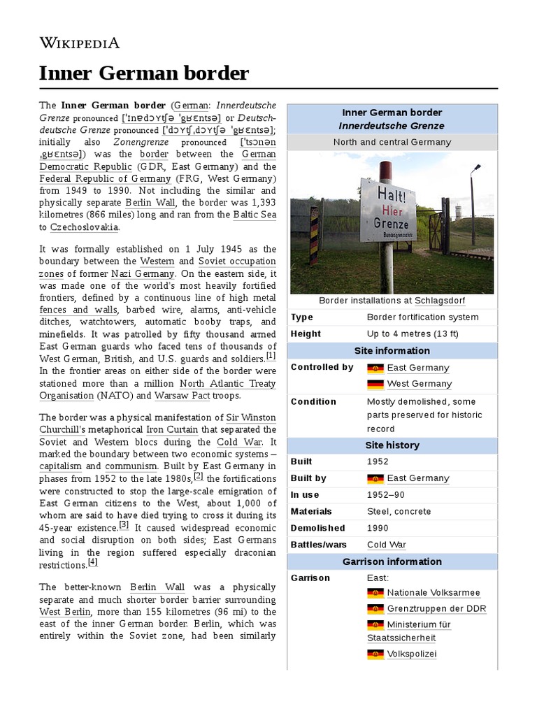 Inner German Border | PDF