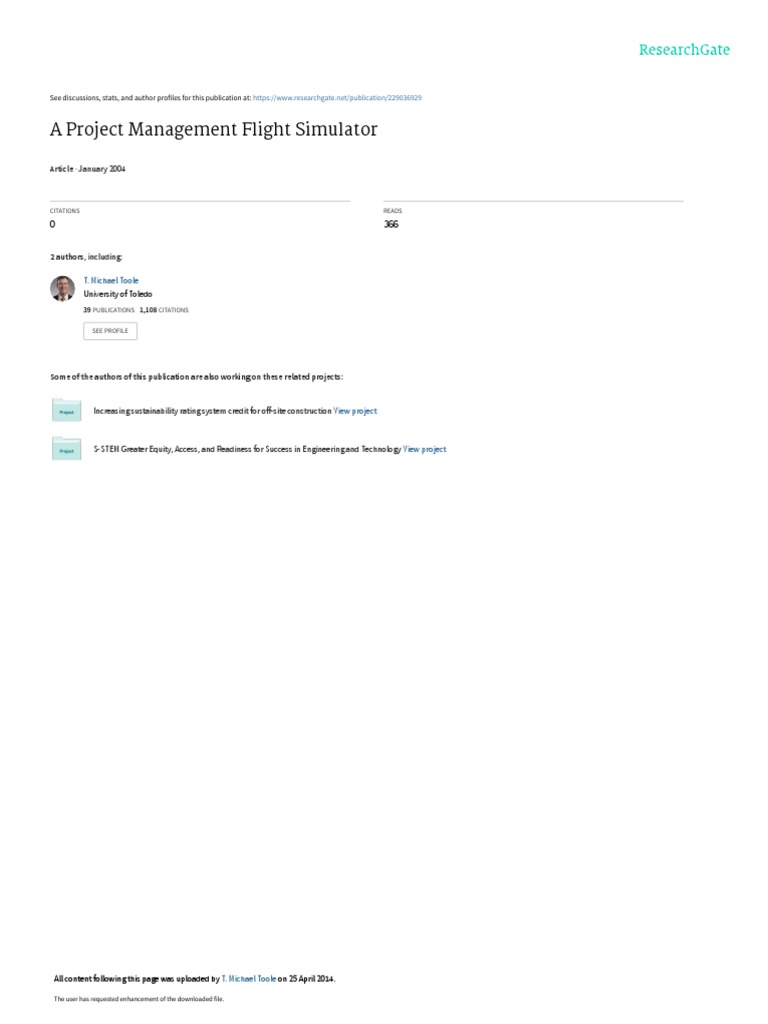Project Management Flight Simulator Overview | PDF | Simulation ...