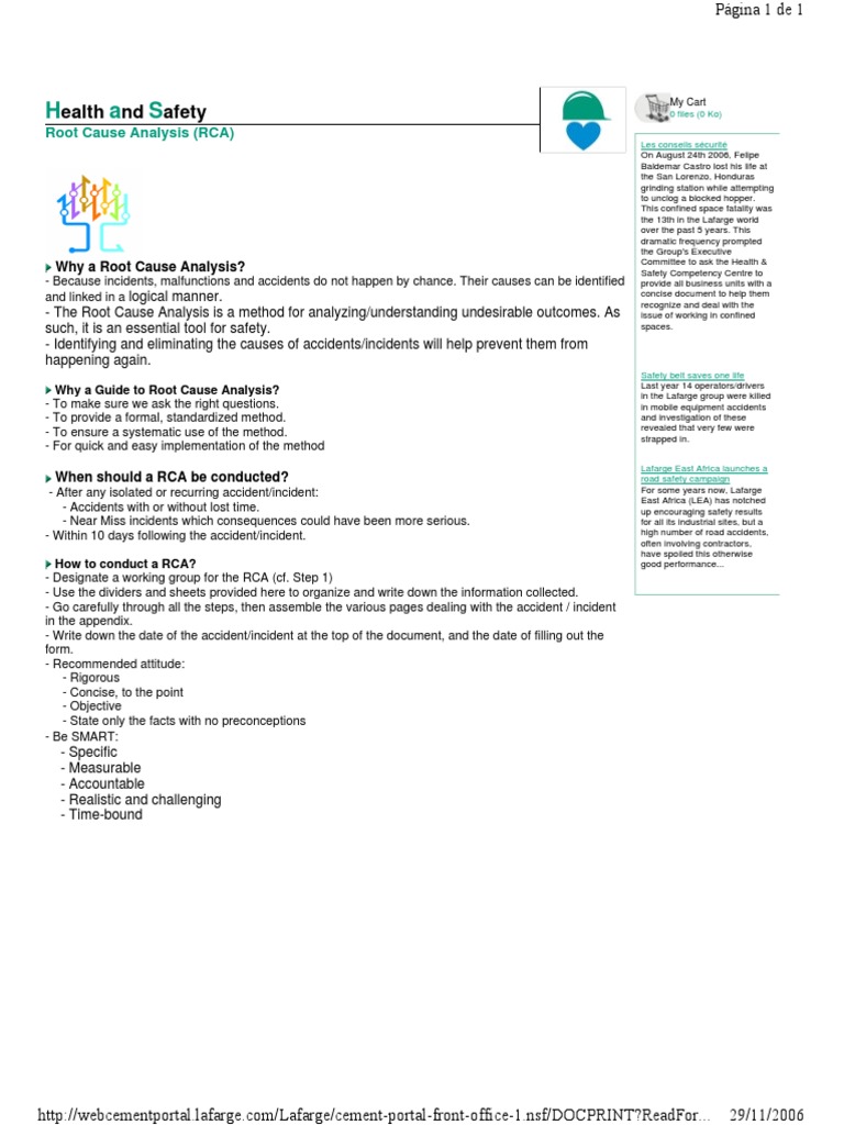 Safety Root Causes Analysis | PDF