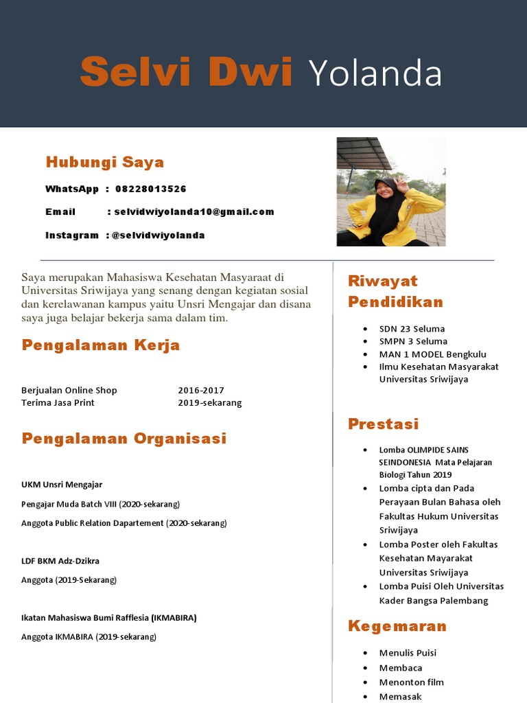 CV - Selvi Dwi Yolanda | PDF
