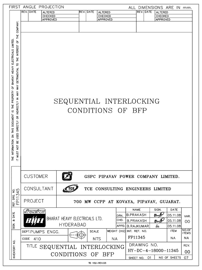 Sequencially Interlocking-Bfp | PDF | Pump | Valve