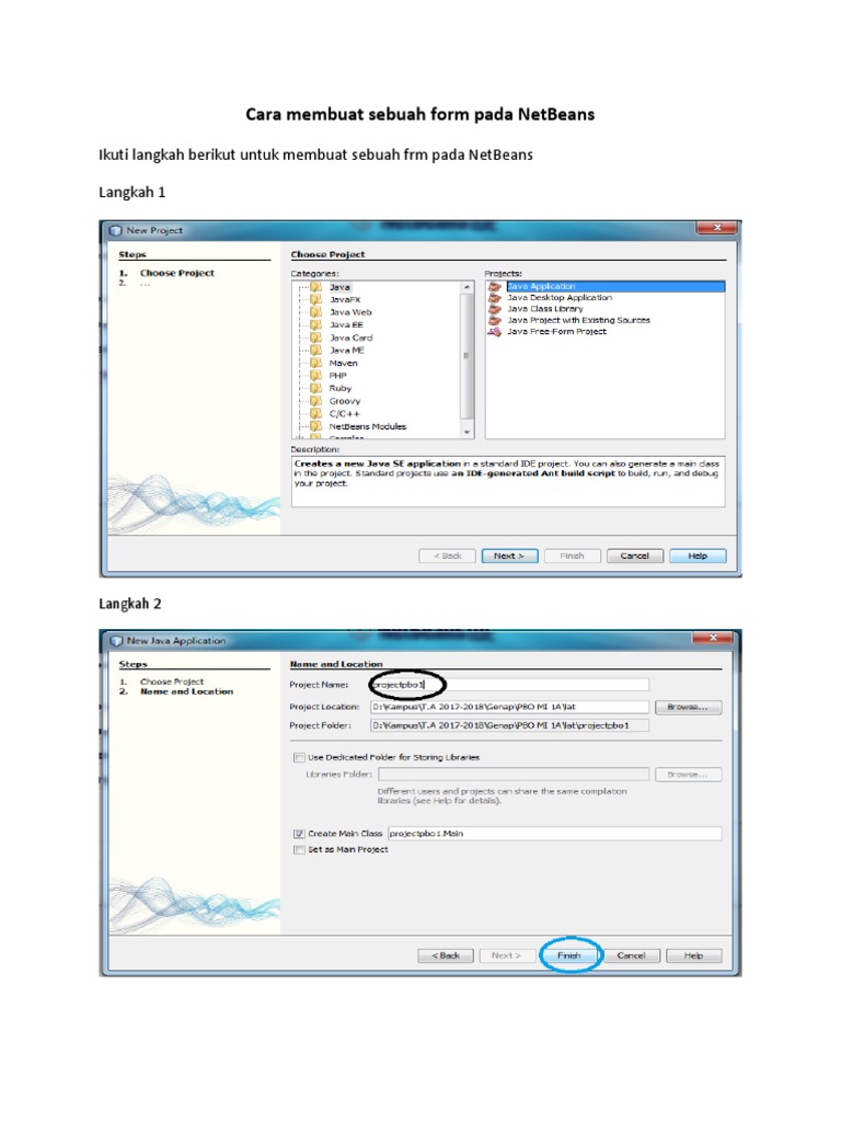 Cara Membuat Sebuah Form Pada NetBeans | PDF