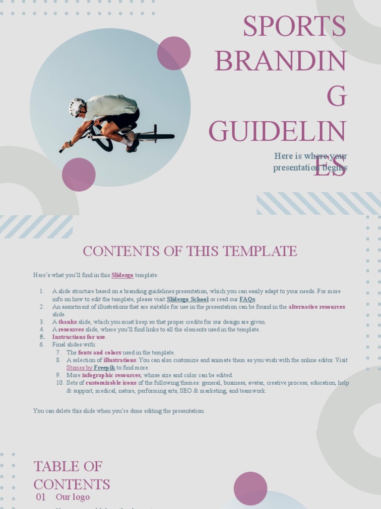 Sports Branding Guidelines Template | PDF | Planets | Jupiter