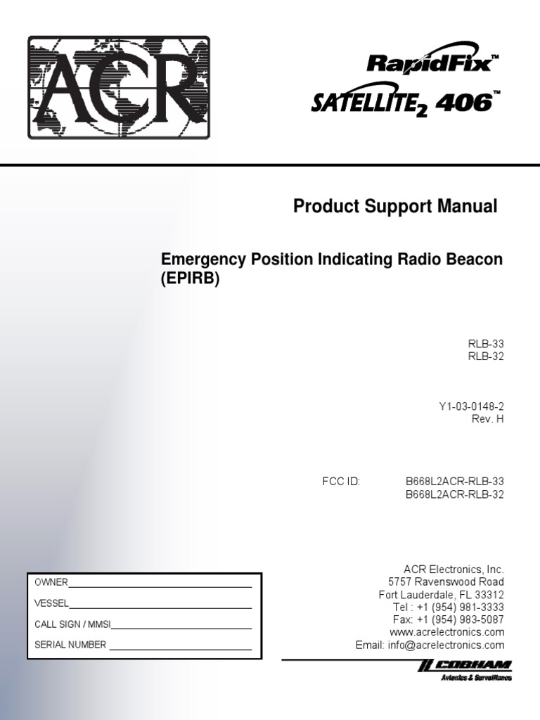 Manual EPIRB ACR RLB-32 CAT I | PDF | Telecommunications Engineering ...