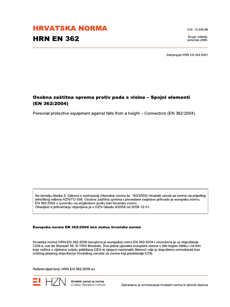 HRN en 362 - 2008 | PDF
