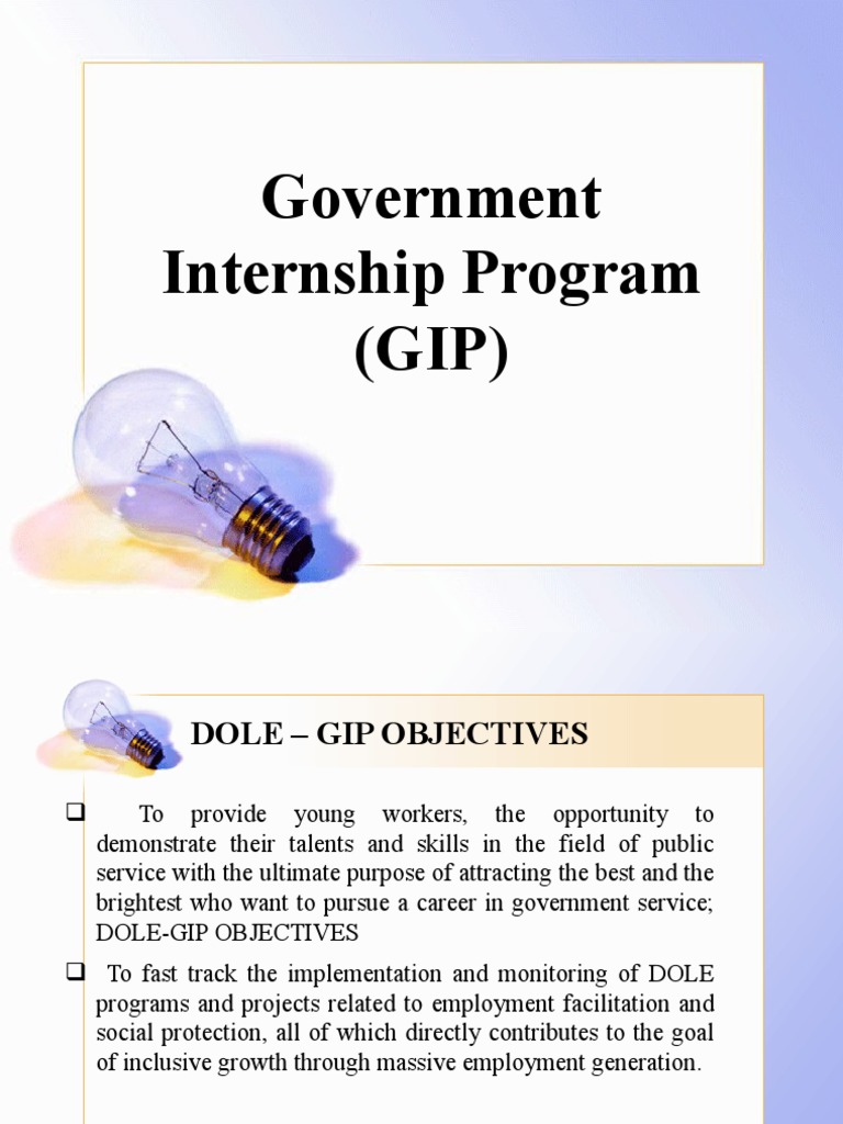 Government Internship Program (GIP) | Download Free PDF | Internship ...