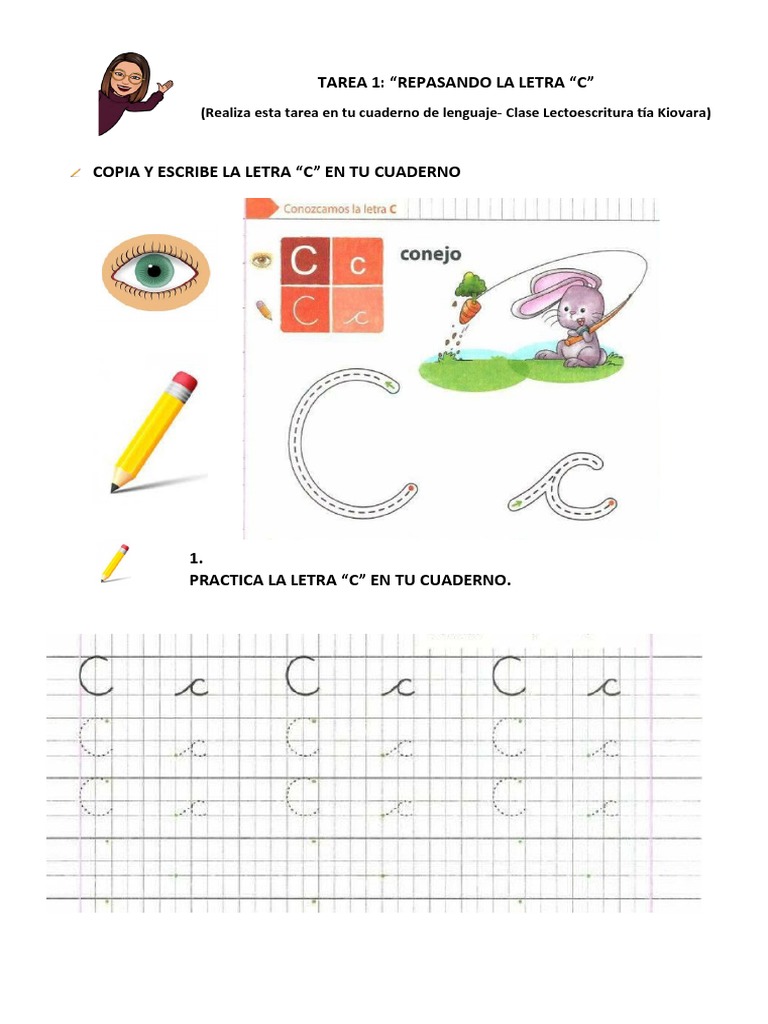 TAREA 2 Repasando La Letra C | PDF