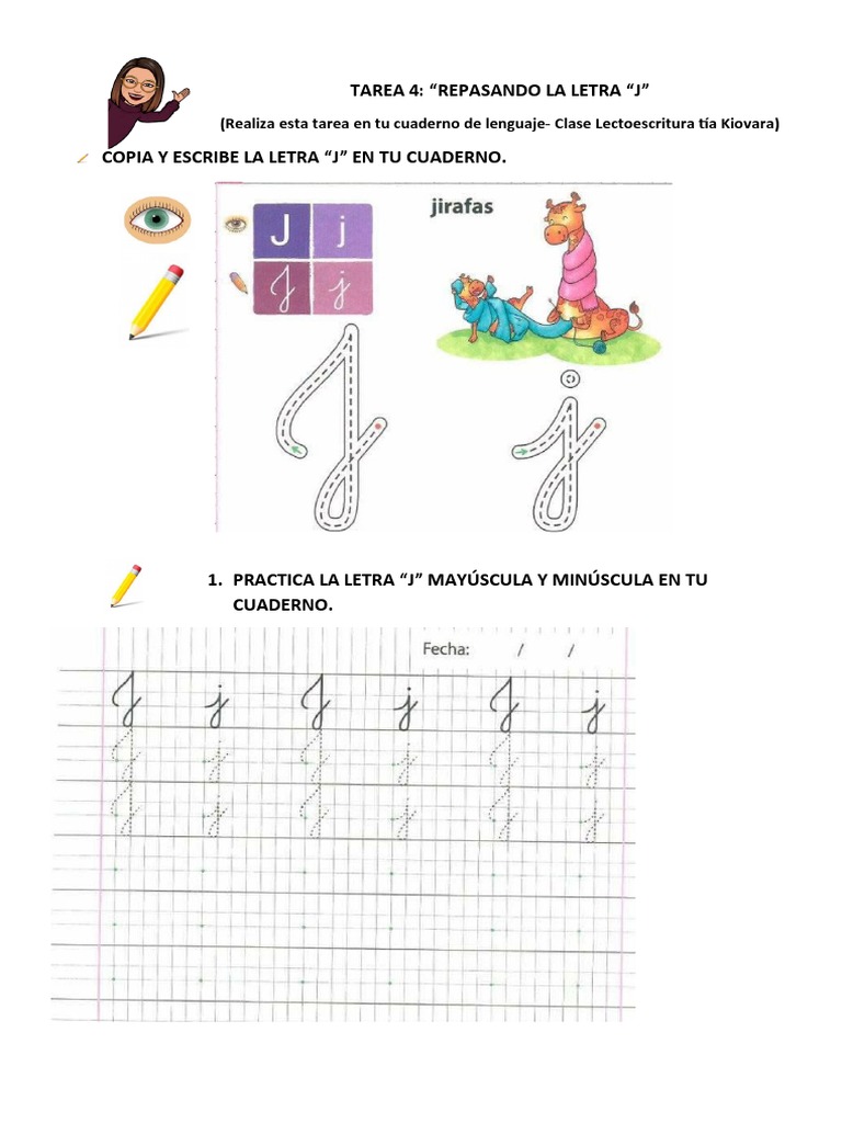 Practica De La Letra J