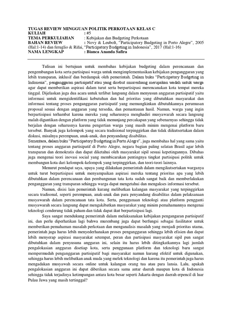 Polkot Kelas C - Bianca Ananda Safira - CR5 | PDF