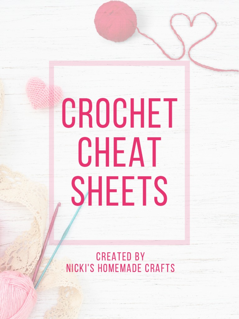 Crochet Cheat Sheet | PDF | Crochet | Woven Fabrics