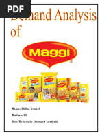 Demand Analysis of Maggi | PDF | Demand | Price Elasticity Of Demand