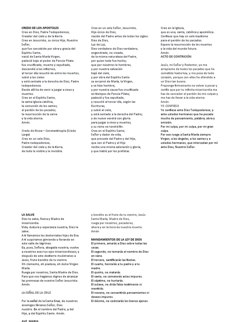 Credo de Los Apostoles | PDF | María, madre de Jesús | Creencia ...