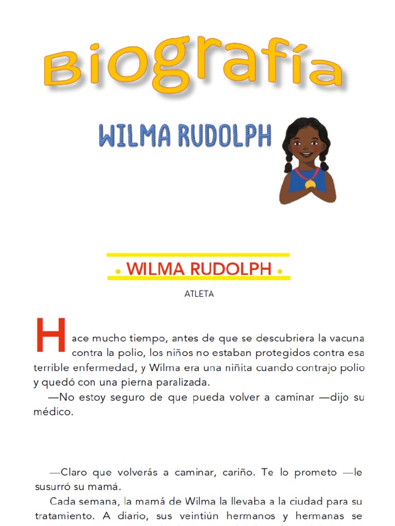 Biografía - Wilma Rudolph | PDF